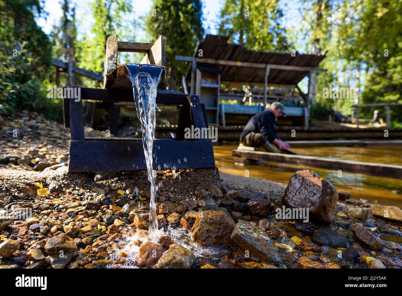 Gold Mine Museum, Gold Mine Village, Tankavaara, Finland Stock Photo ...