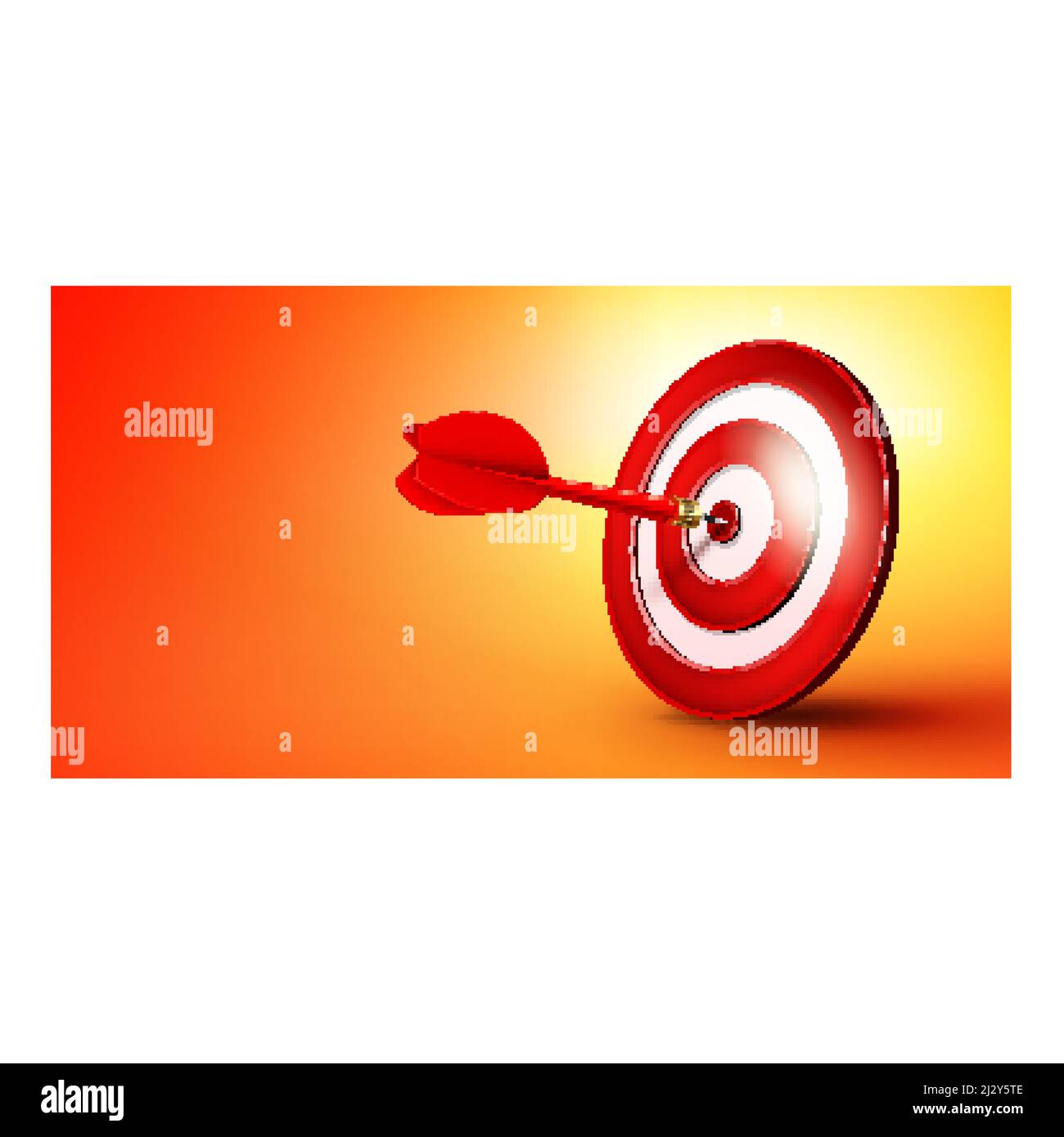 Business Target Success Hit In Dart Poster Vector Stock Vector Image ...