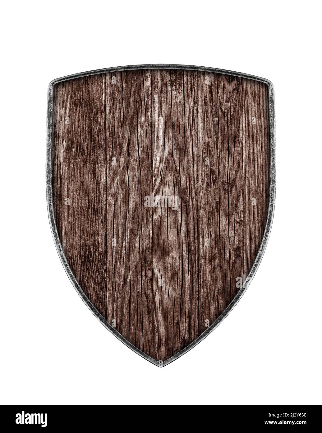 Old wooden shield isolated on white background Stock Photo - Alamy