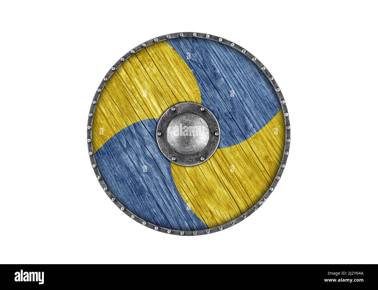 Old colored round shield isolated on white background Stock Photo - Alamy