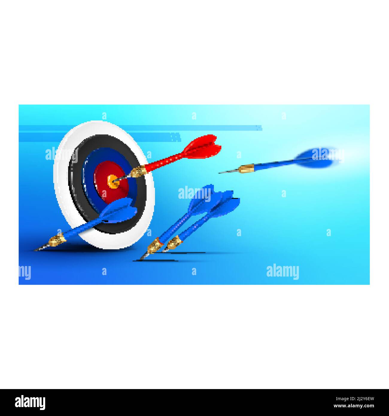Business Target Fall And Achieve Banner Vector Stock Vector Image & Art ...