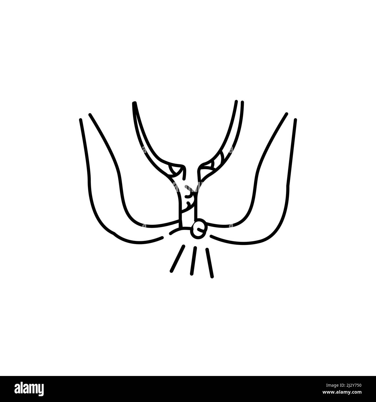 Hemorrhoids color line icon. Human diseases. Pictogram for web page ...