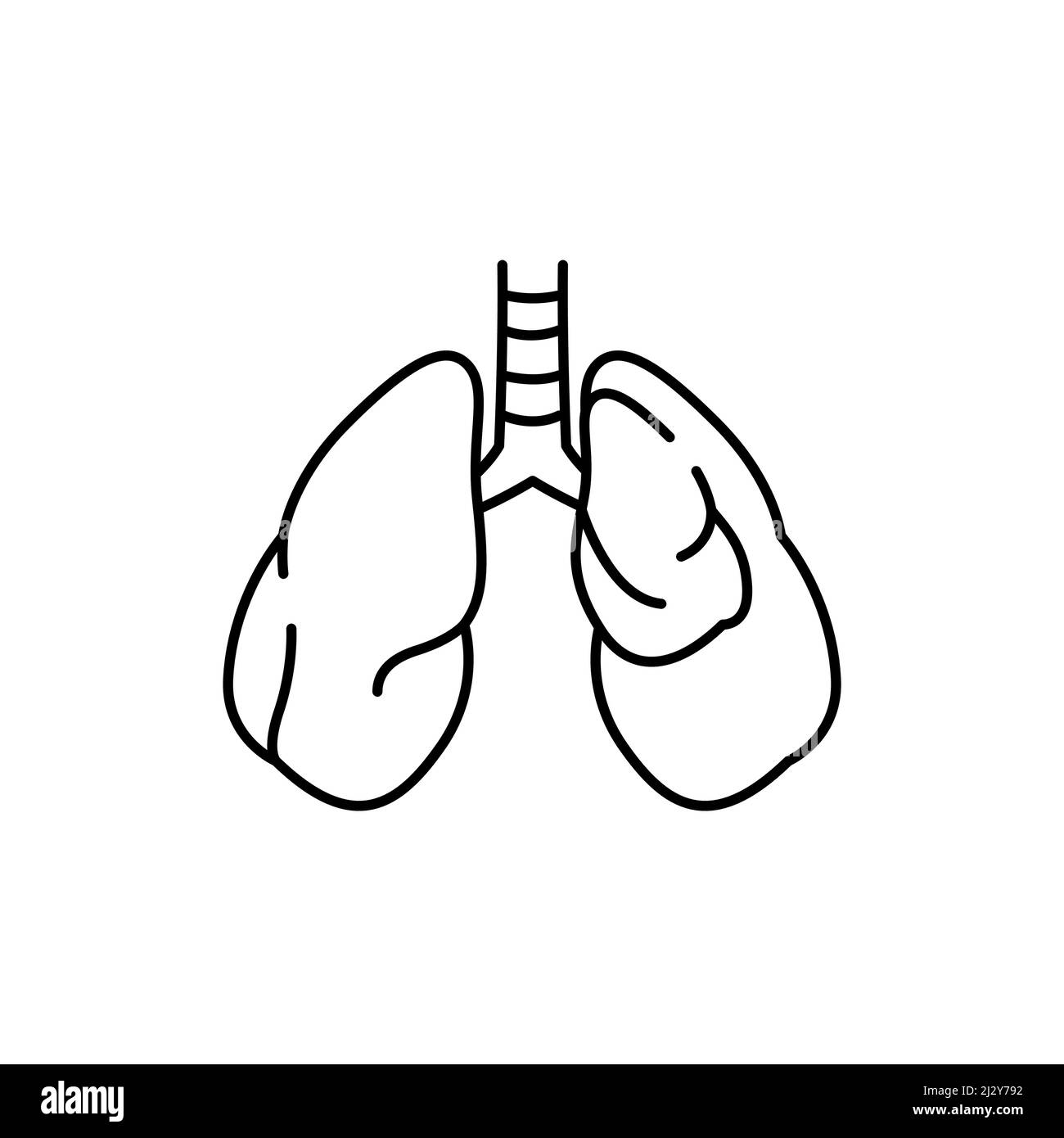 Pneumothorax color line icon. Human diseases. Pictogram for web page ...