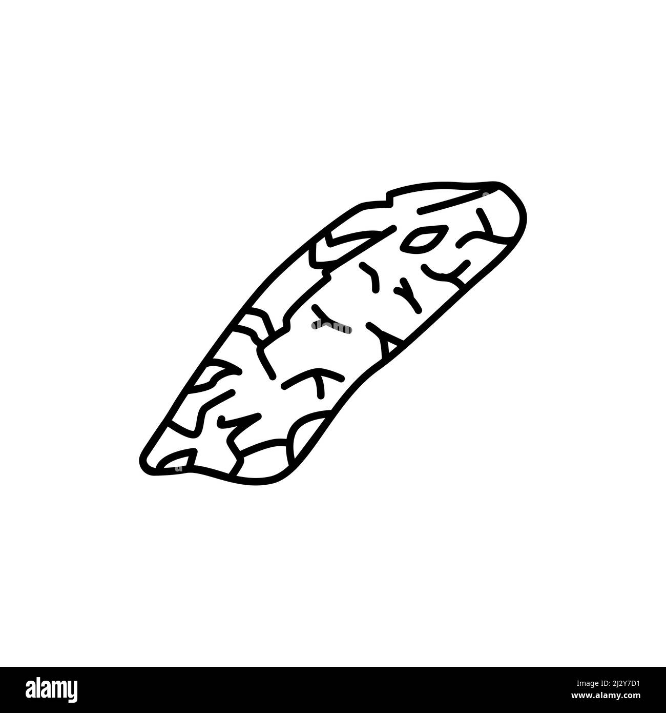 Beef flank color line icon. Cutting meat. Pictogram for web page ...