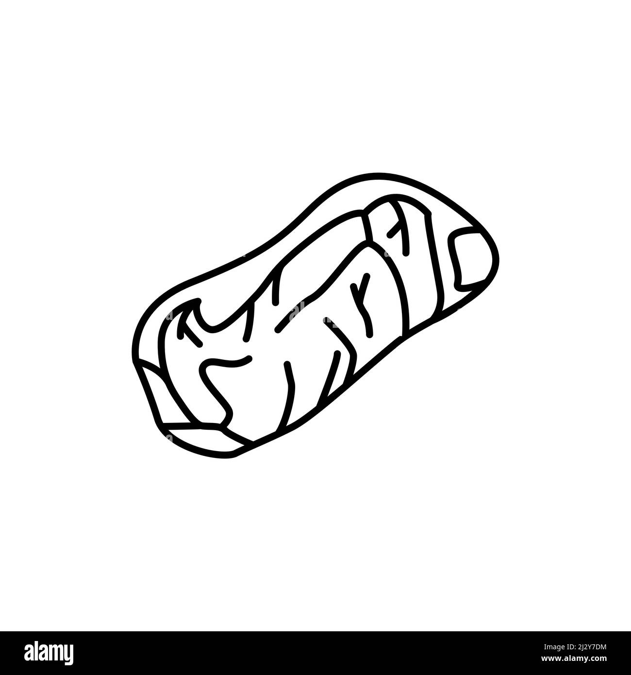 Beef striploin color line icon. Cutting meat. Pictogram for web page ...