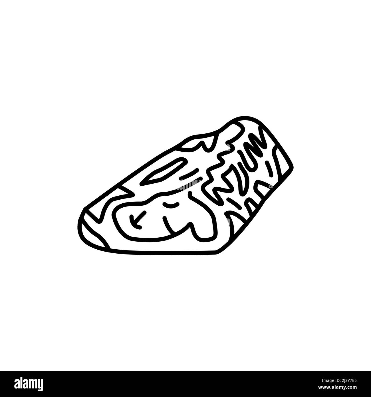 Beef neck cut color line icon. Cutting meat. Pictogram for web page ...