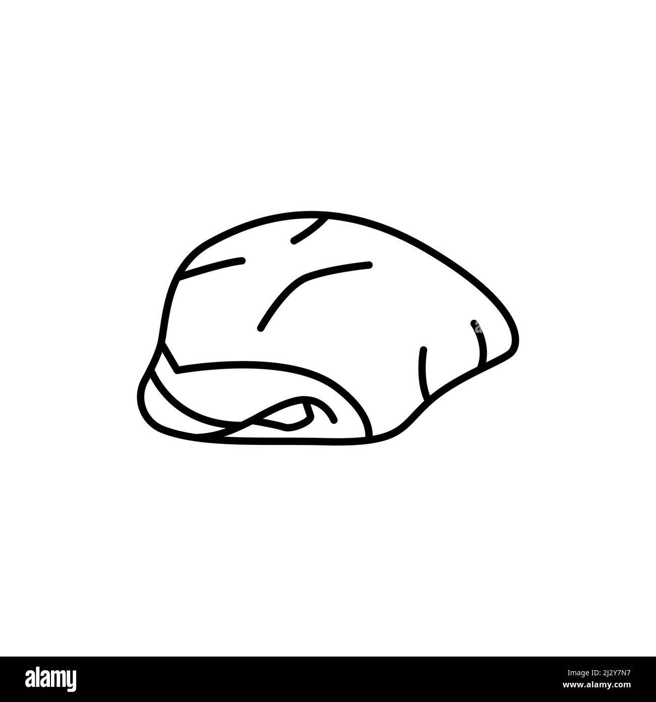 Beef liver color line icon. Cutting meat. Pictogram for web page ...