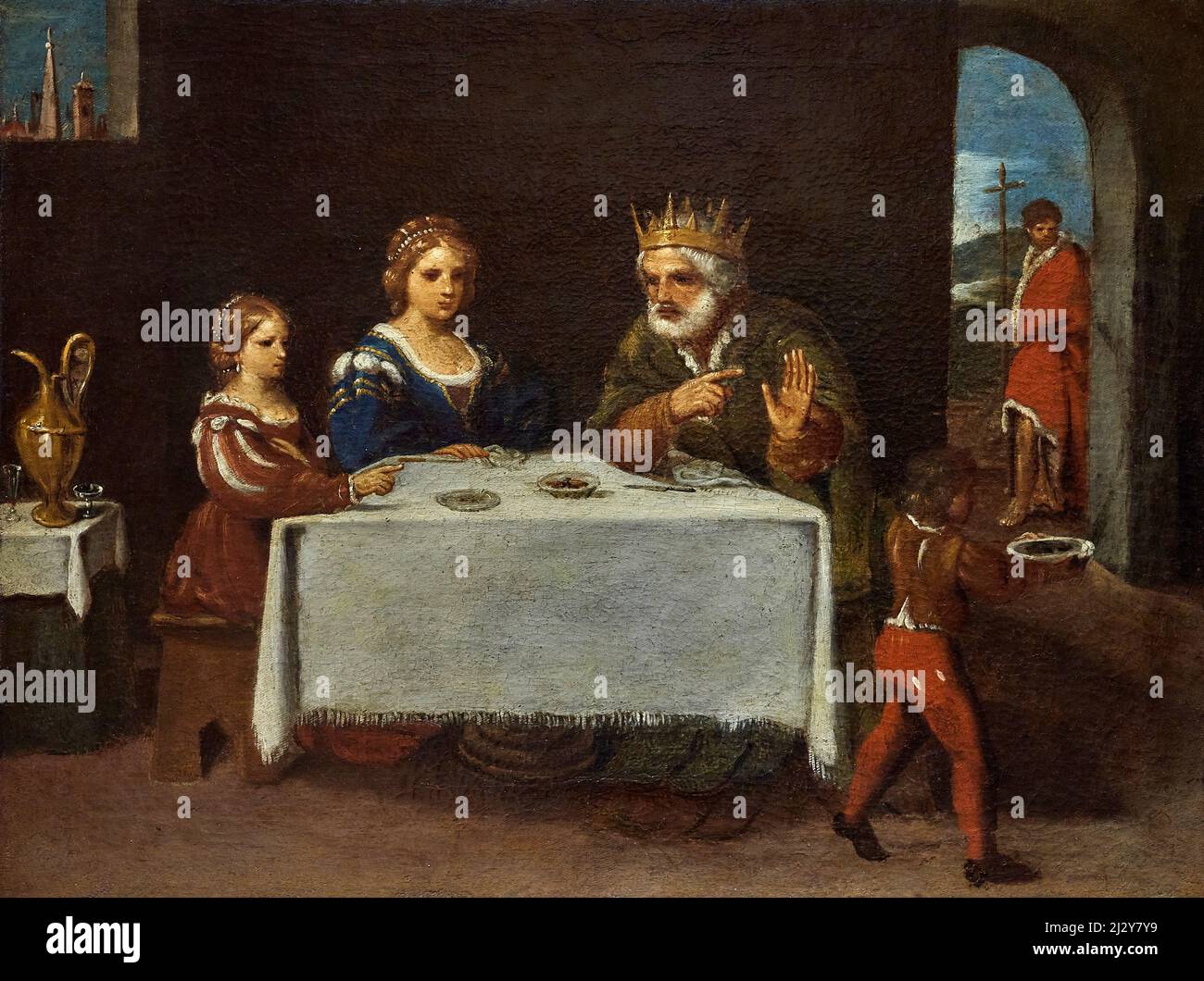 Herod points to Salome the Baptist - oil on canvas - Giuseppe Caletti ...