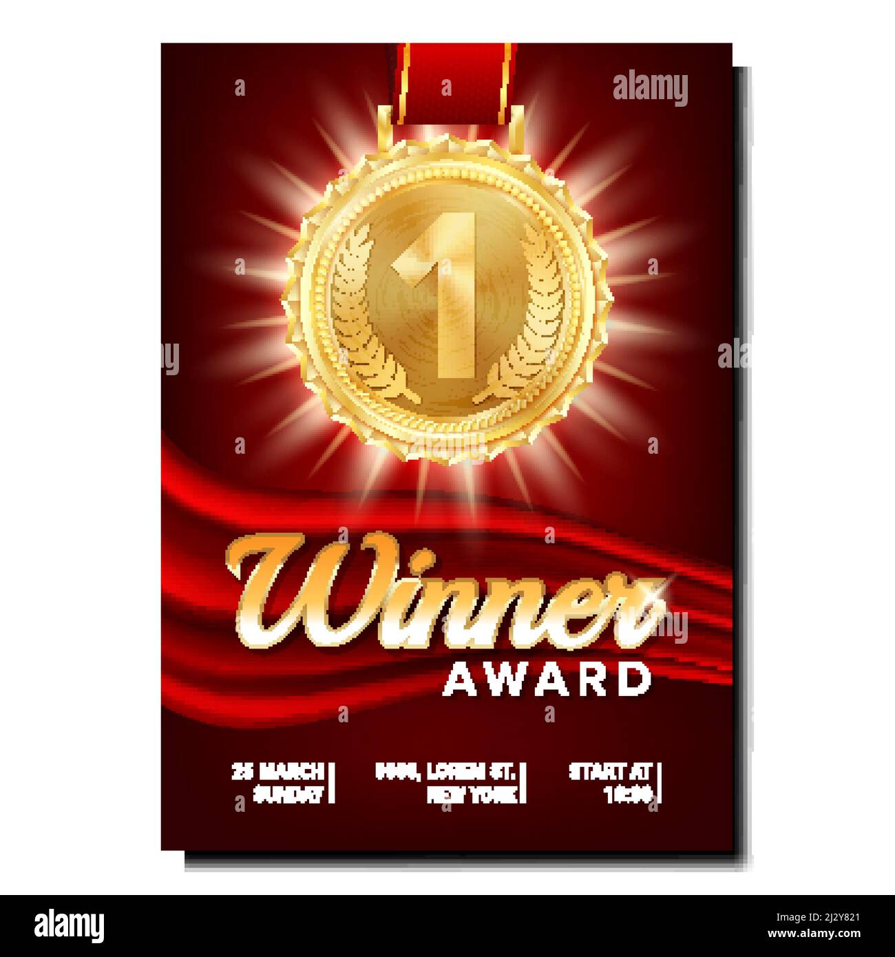 Winner Award Creative Promotional Banner Vector Stock Vector Image ...