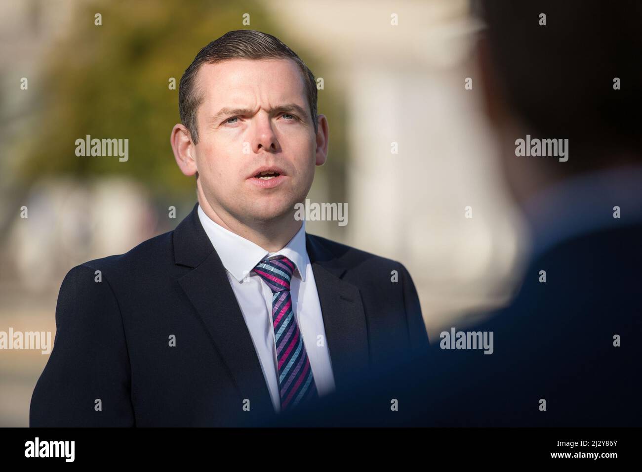 Edinburgh, Scotland, UK. 29 September 2020. Pictured: Douglas Ross MP ...