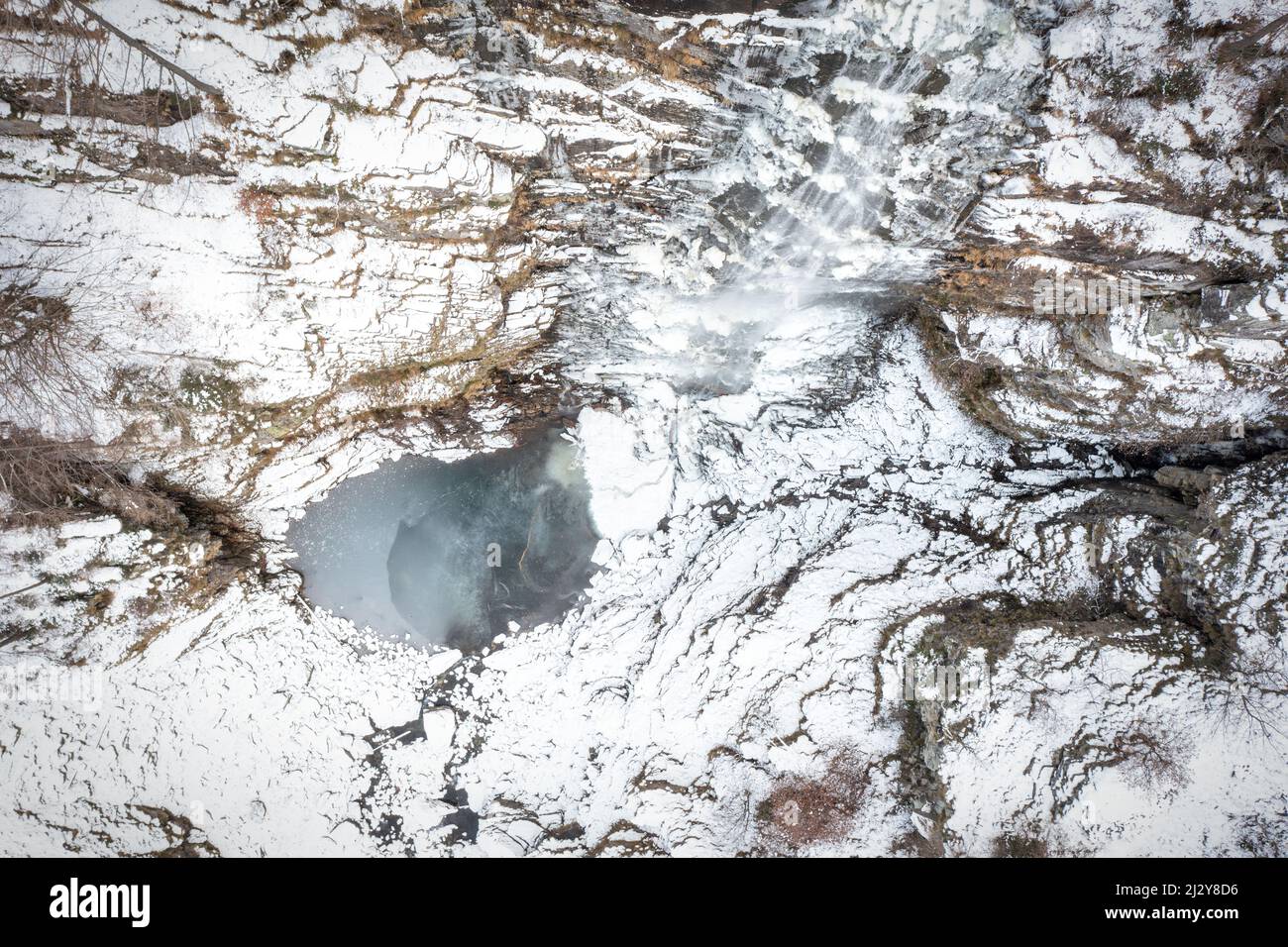 Icy stream near Sonogno, Val Verzasca, Ticino, Switzerland, Europe ...