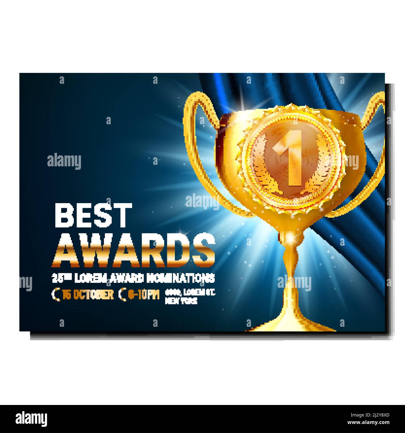 Best Awards Creative Promotional Poster Vector Stock Vector Image & Art ...