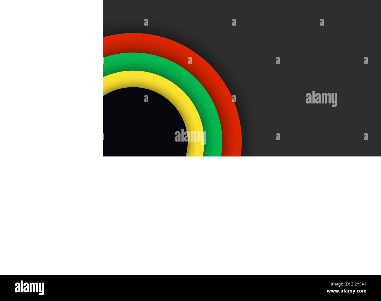 Black History Month. Abstract red, yellow, green circle color banner on ...