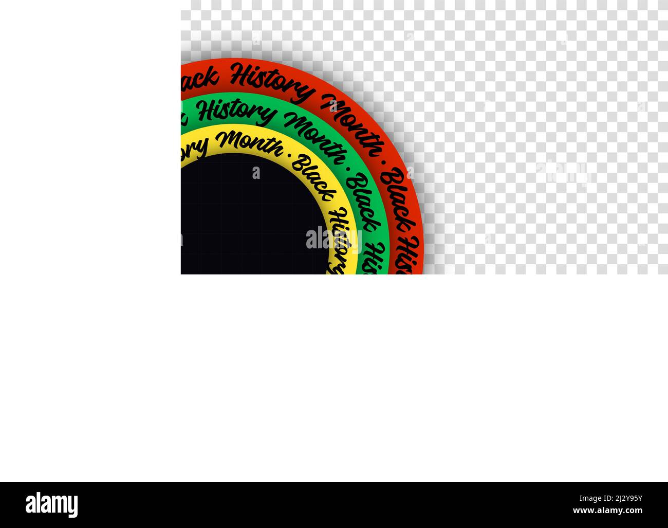 Black History Month lettering on circles on transparent background ...