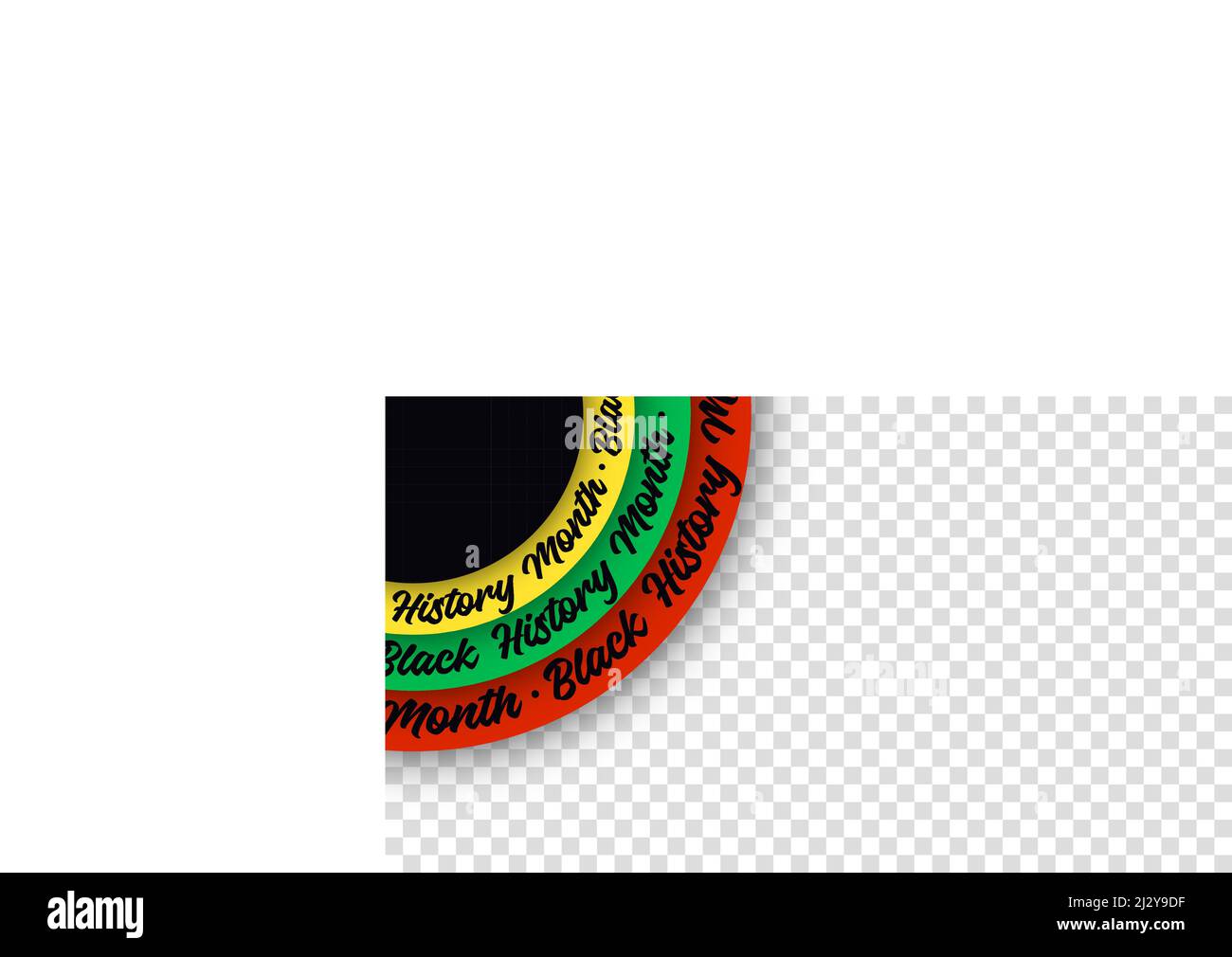 Black History Month lettering on circles on transparent background ...