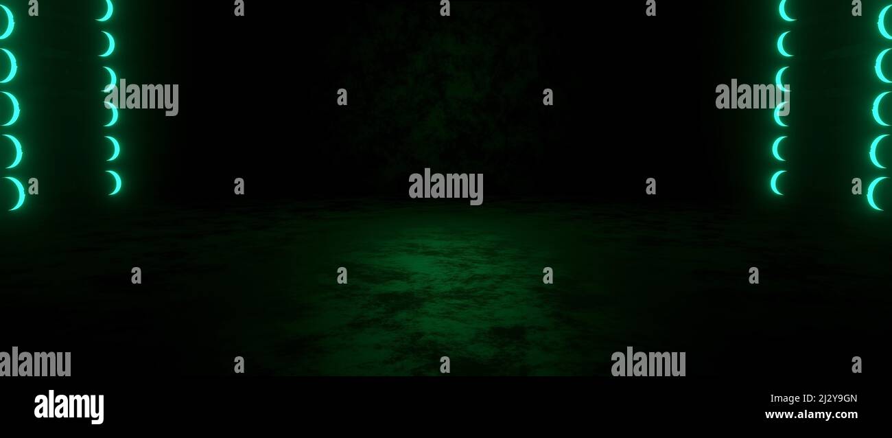 Empty Grunge Rusty Showroom Studio Room Interior Quiet Baby Blue Banner ...