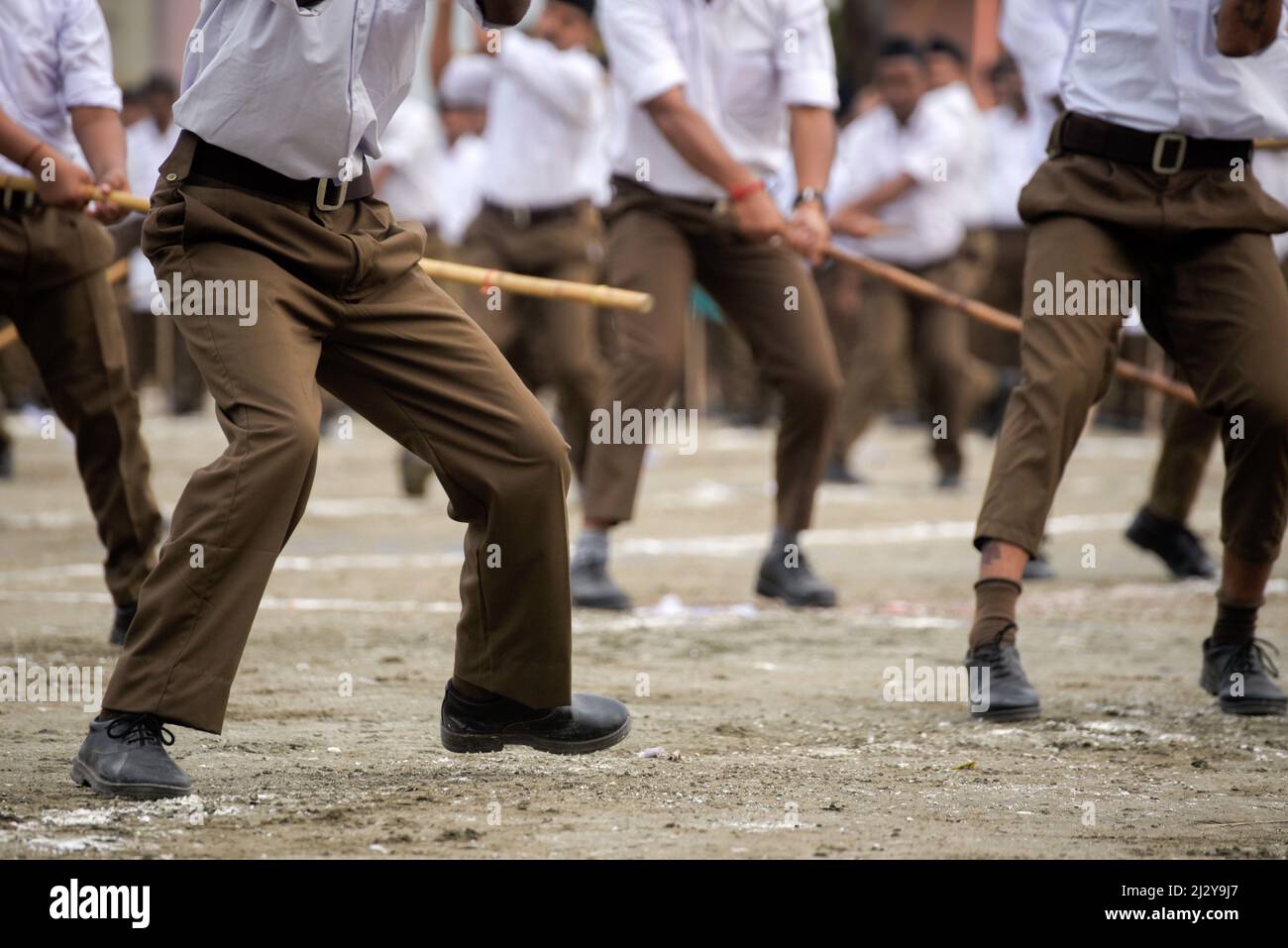 Volunteers of hindu nationalist rashtriya swayamsevak sangh hi-res ...