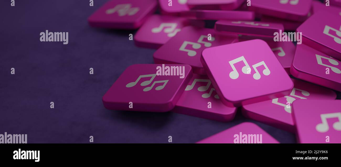 Musical symbols for banner of festival, print design, melody recording ...