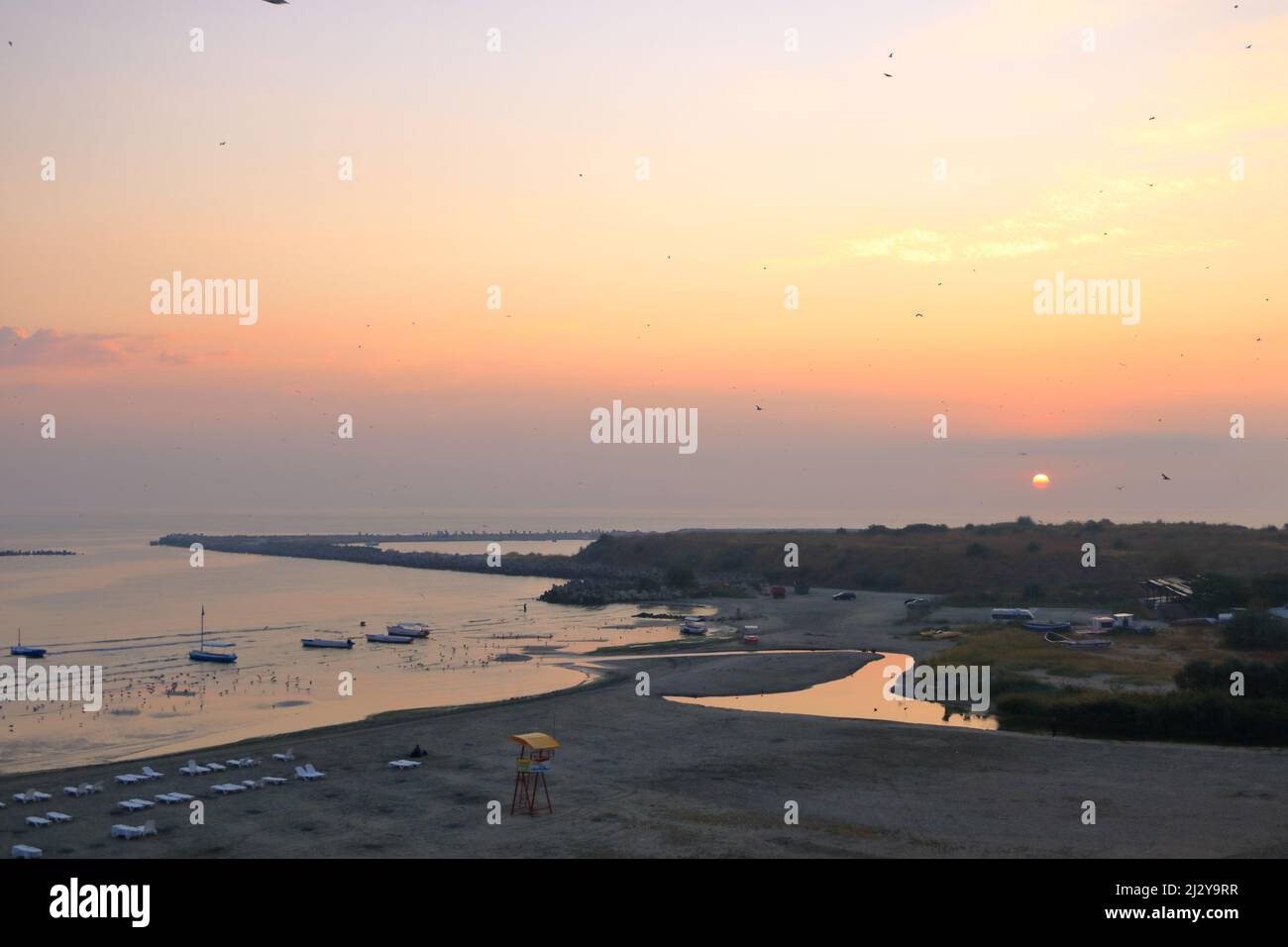 Aerial view of Constanta/Mamaia, popular tourist place and resort on ...