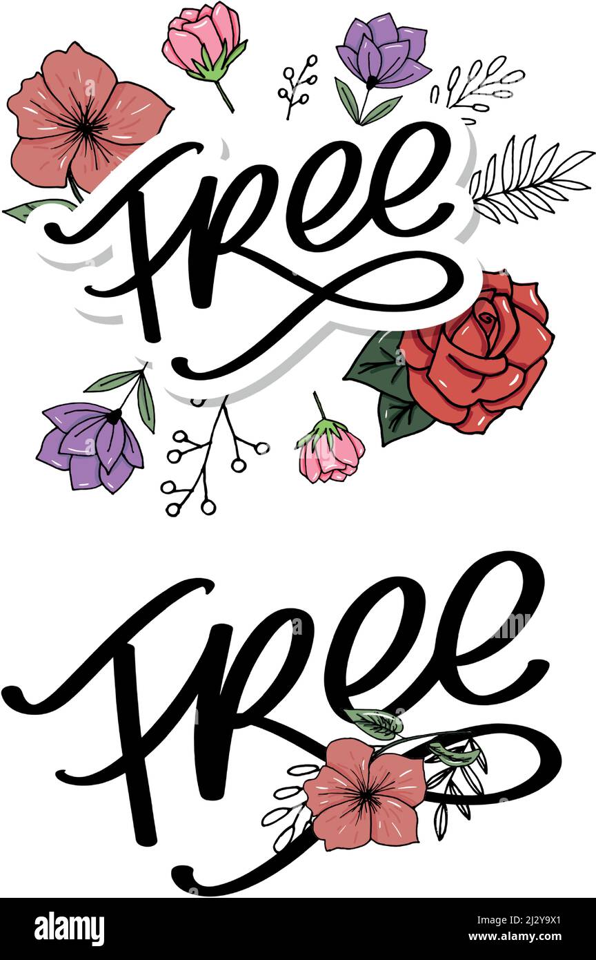 Free hand written lettering. Vector calligraphy Stock Vector Image ...