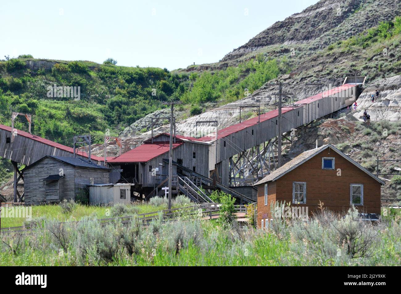 Covered conveyor belt used to move coal out of the mine. Atlas Coal ...