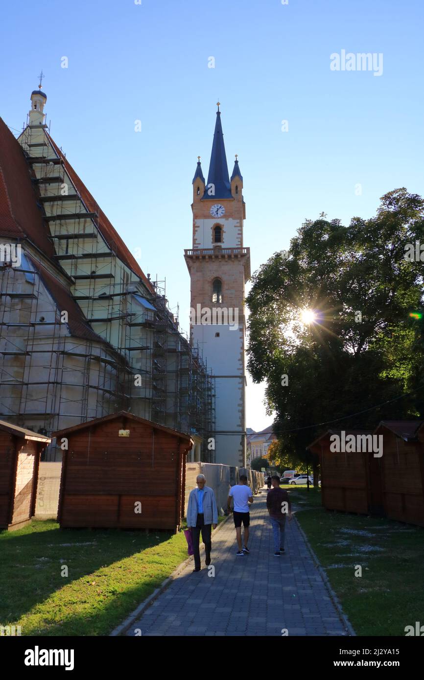 September 8 2021 - Bistrita, Bistritz, Romania: View of old houses in ...