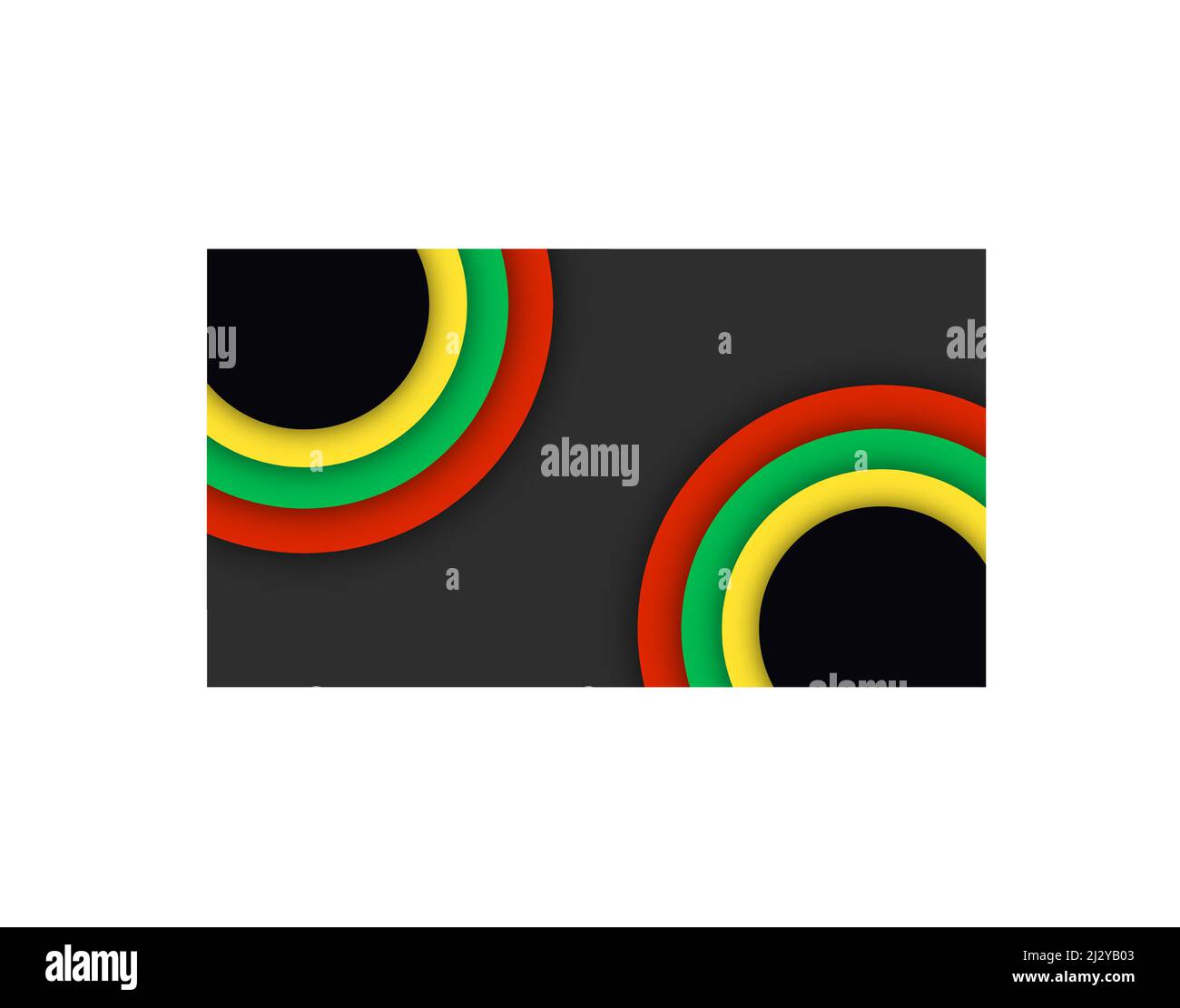 Black History Month. Abstract red, yellow, green circle color banner on ...