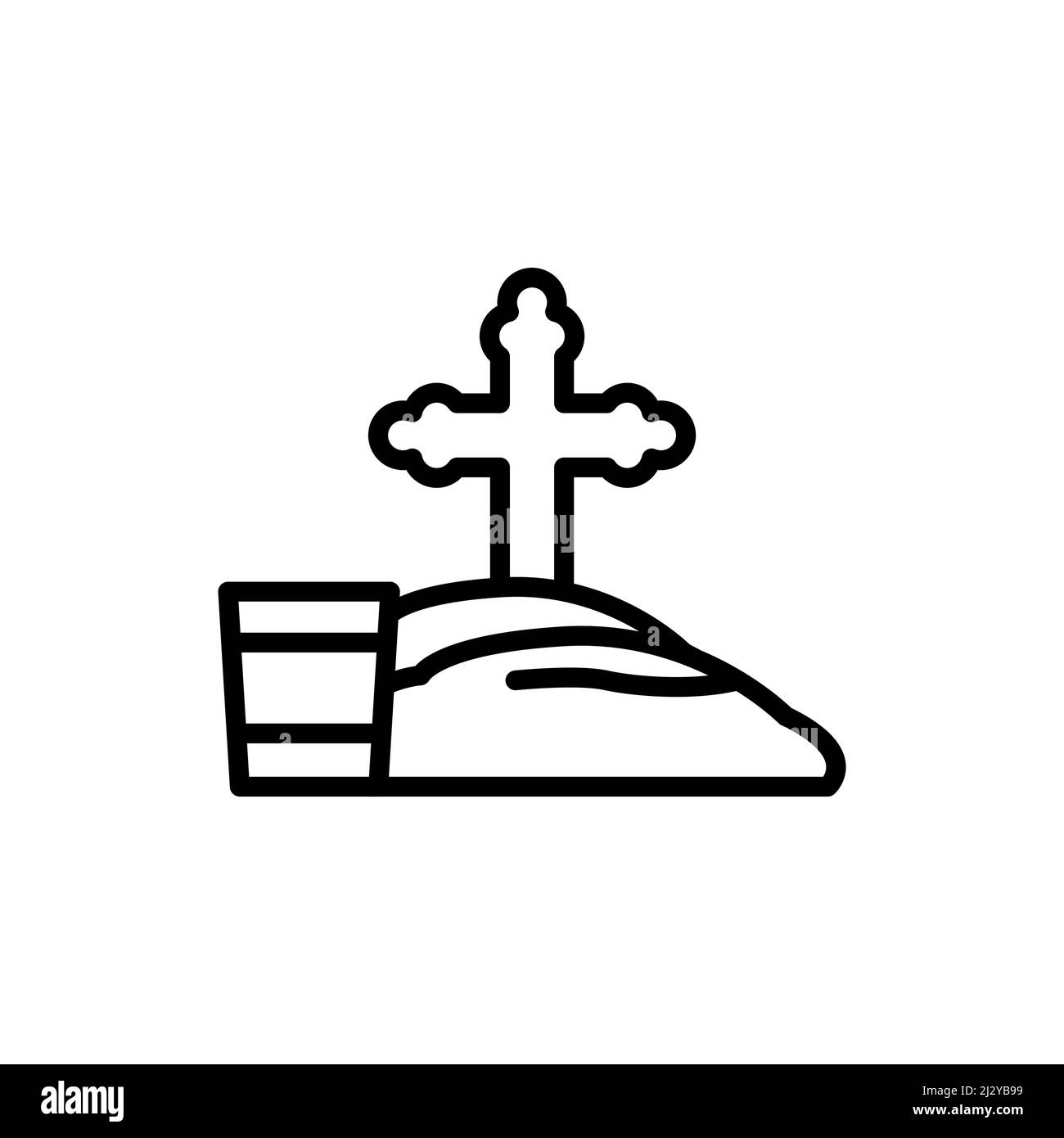 Fasting line color icon. Isolated vector element. Outline pictogram for ...