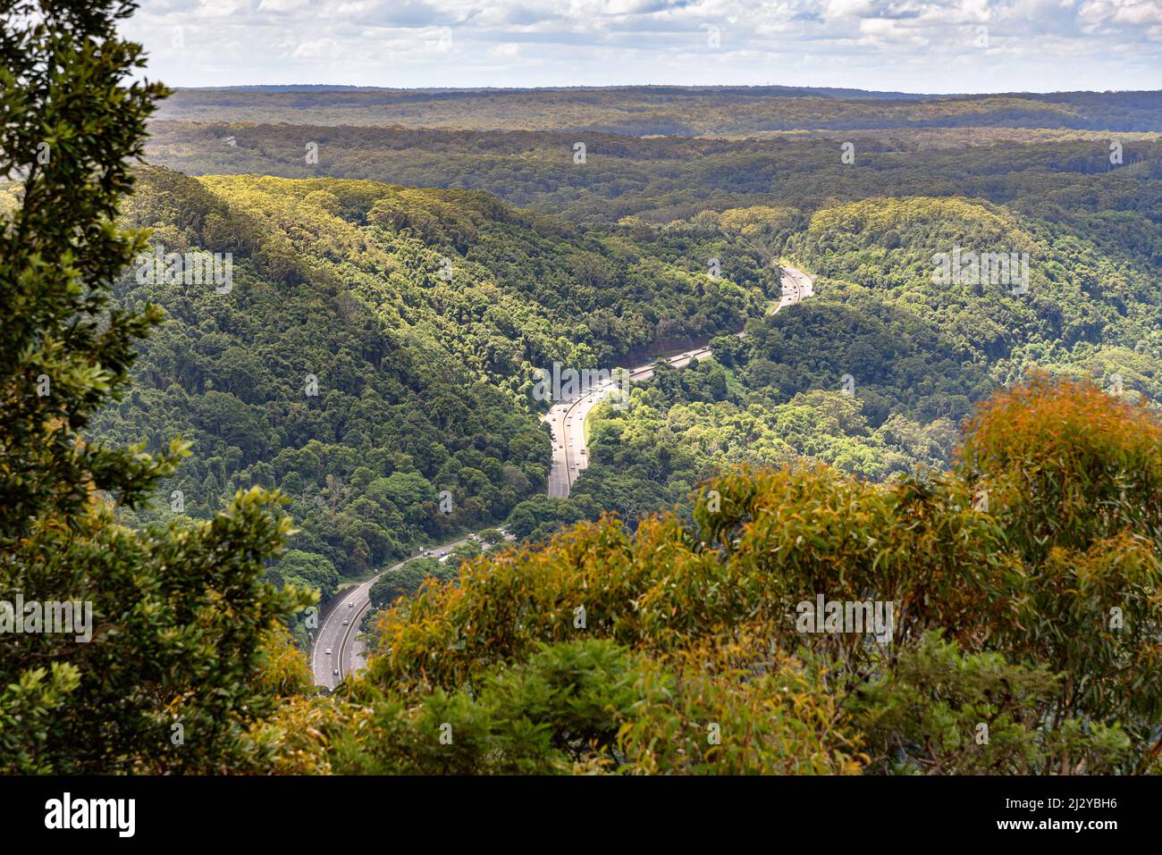 The Bulli Pass section of the M1 Princes Highway as seen from Mount ...