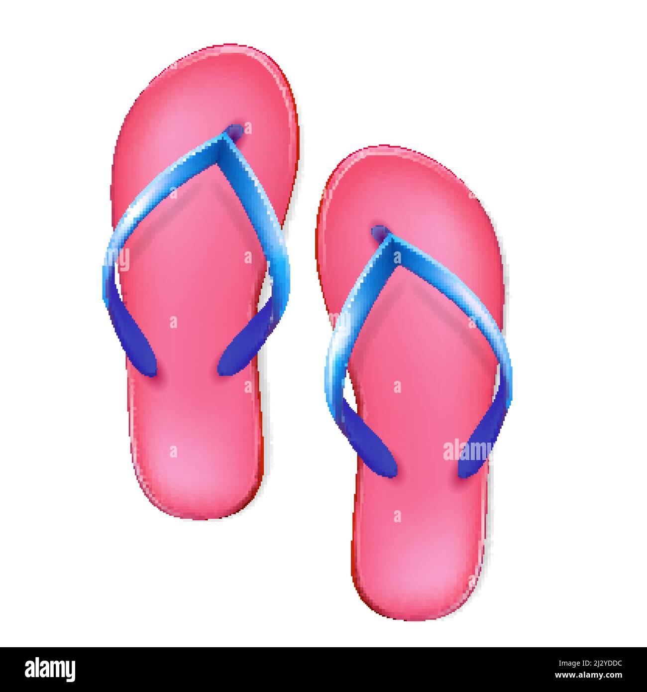 Slippers Feet Wear For Walk On Sandy Beach Vector Stock Vector Image ...