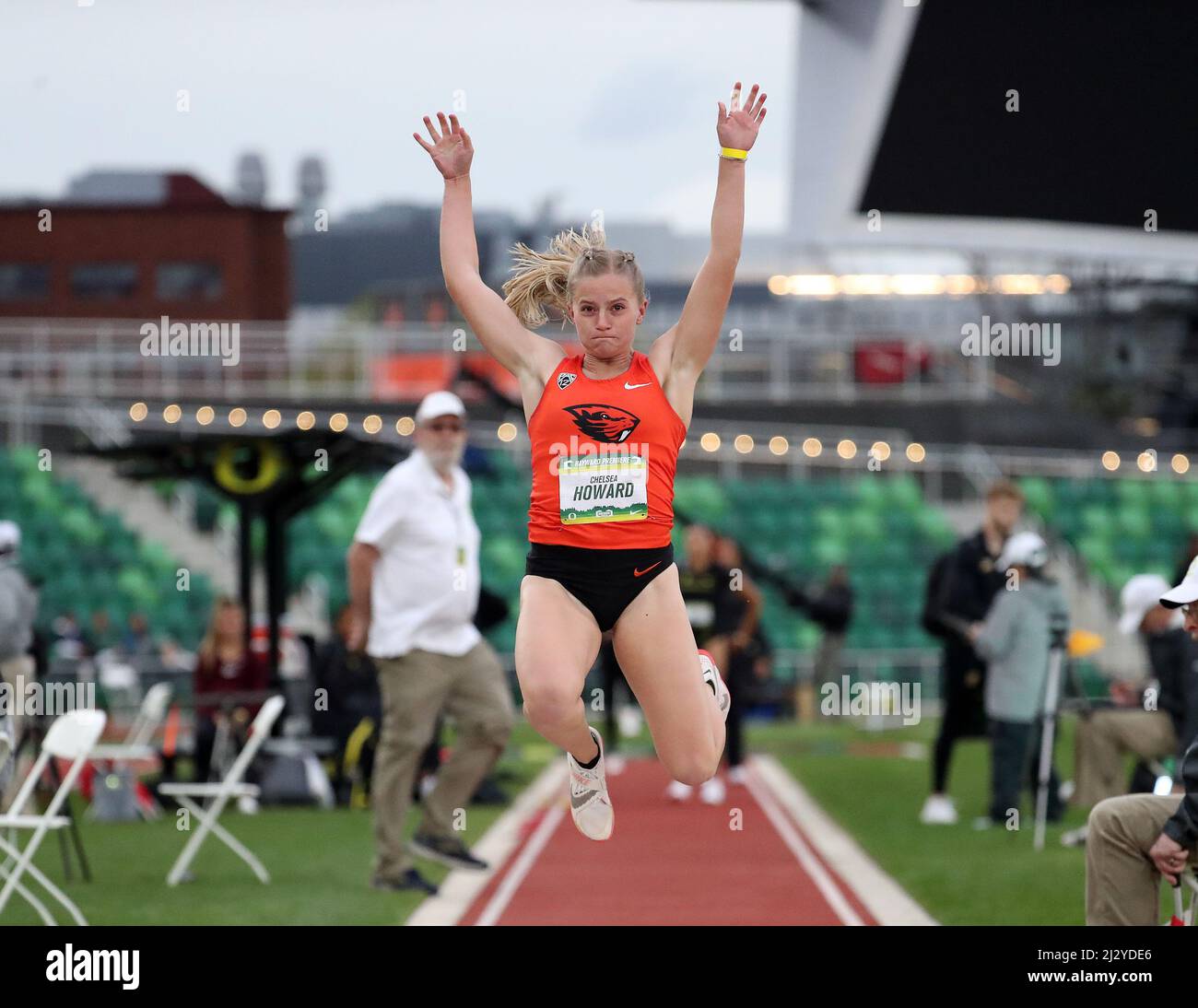 April 2, 2022: Chelsea Howard of Oregon State University competes in ...