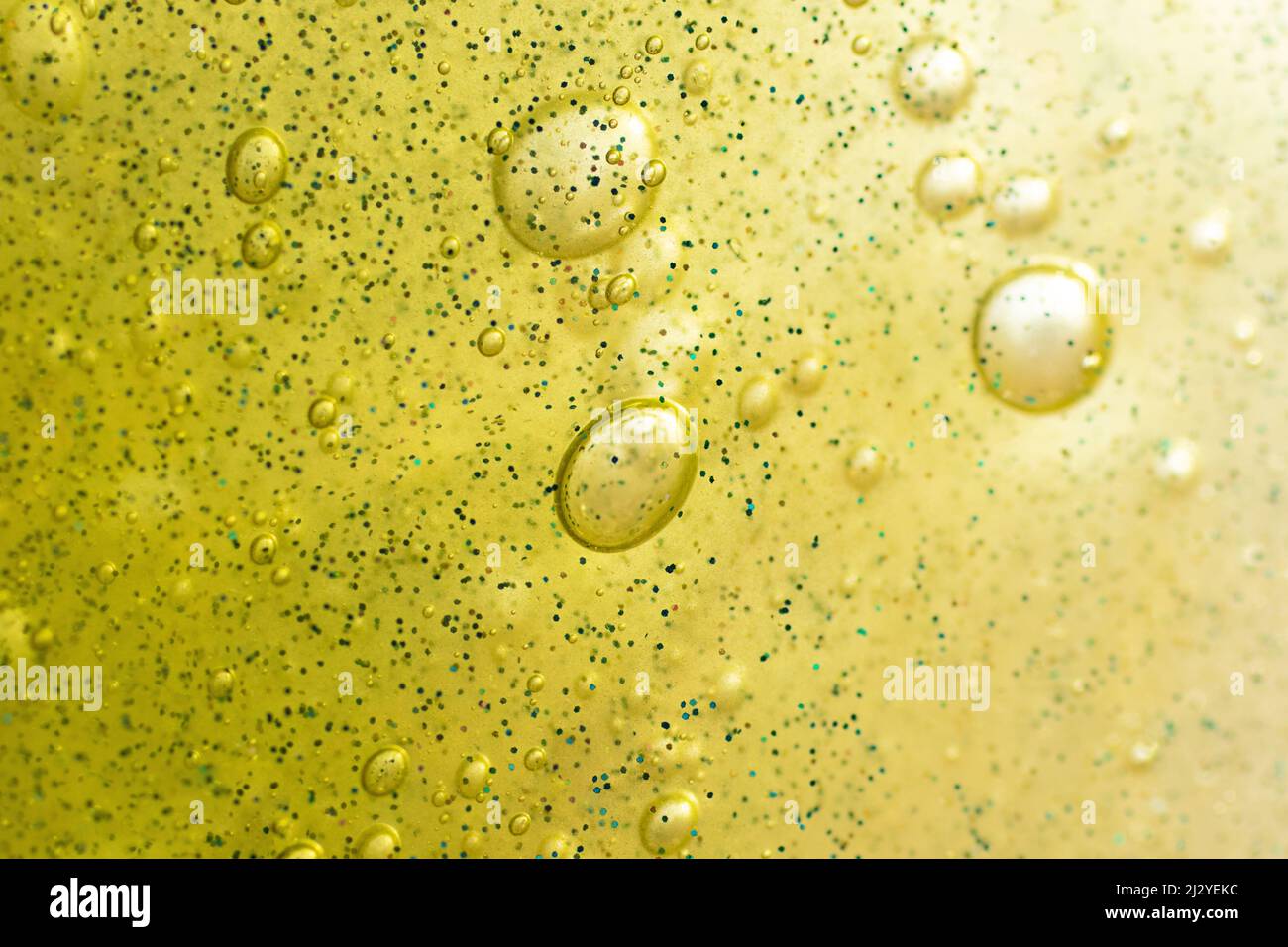 Macro photography of the slime texture.Abstrat green background with ...