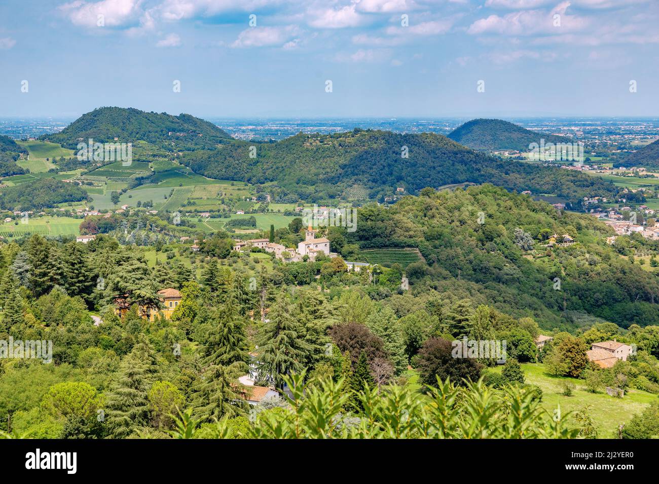 Colli Euganei, view from Monte Rua Stock Photo - Alamy