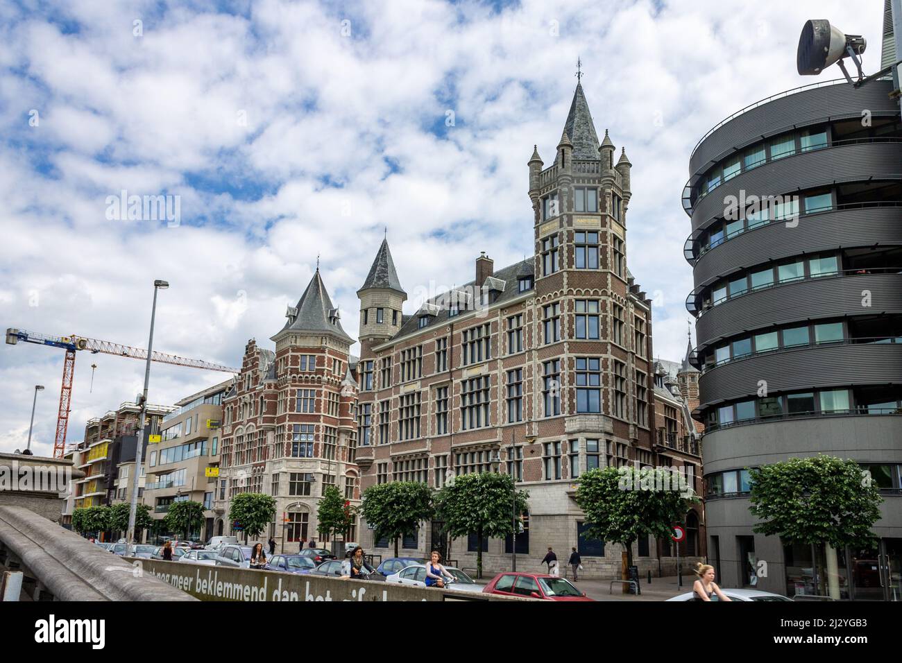The historical buildings in downtown of Antwerp in Belgium Stock Photo ...
