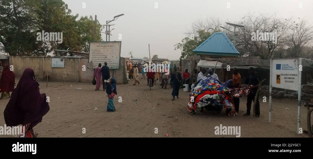 The GSSSS MONGUNO gate has turned into a commercial area Stock Photo ...