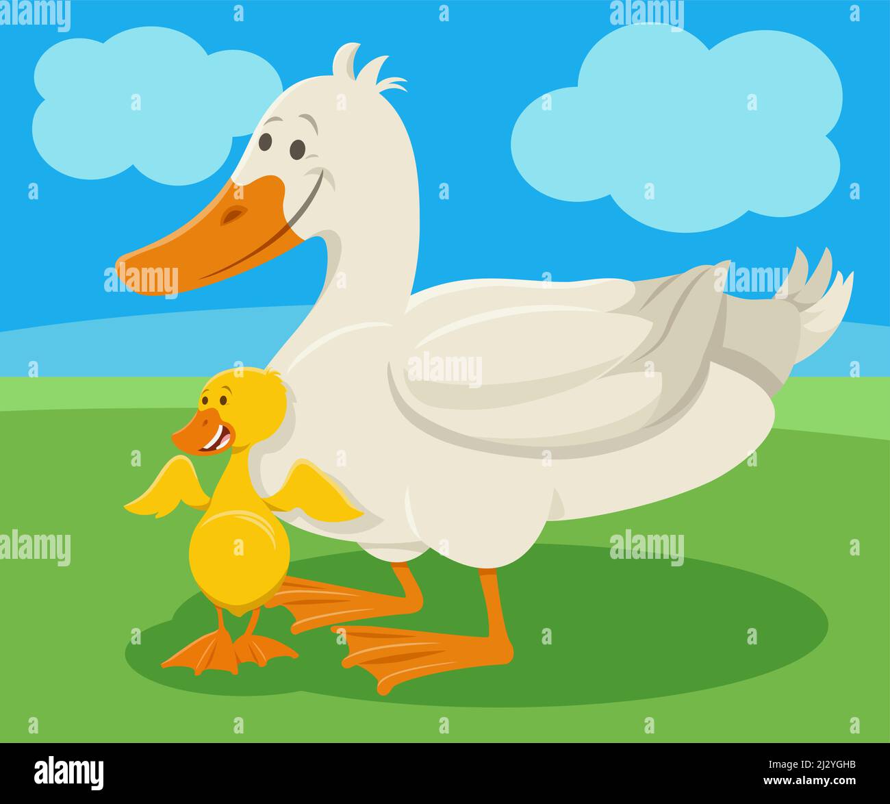 Mom duck vector vectors Stock Vector Images - Alamy