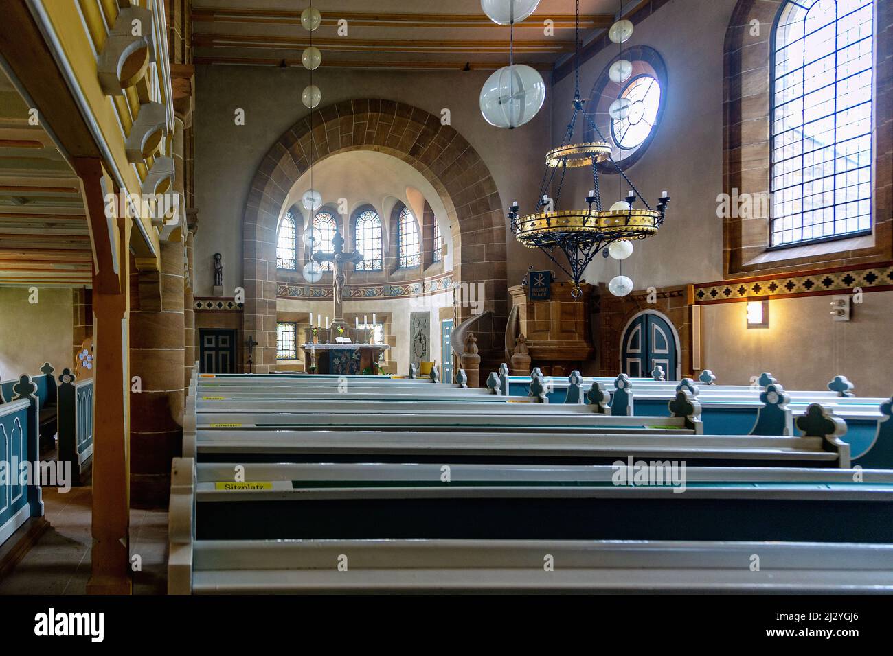 Altenstein, Maroldsweisbach, Evangelical parish church, interior Stock ...