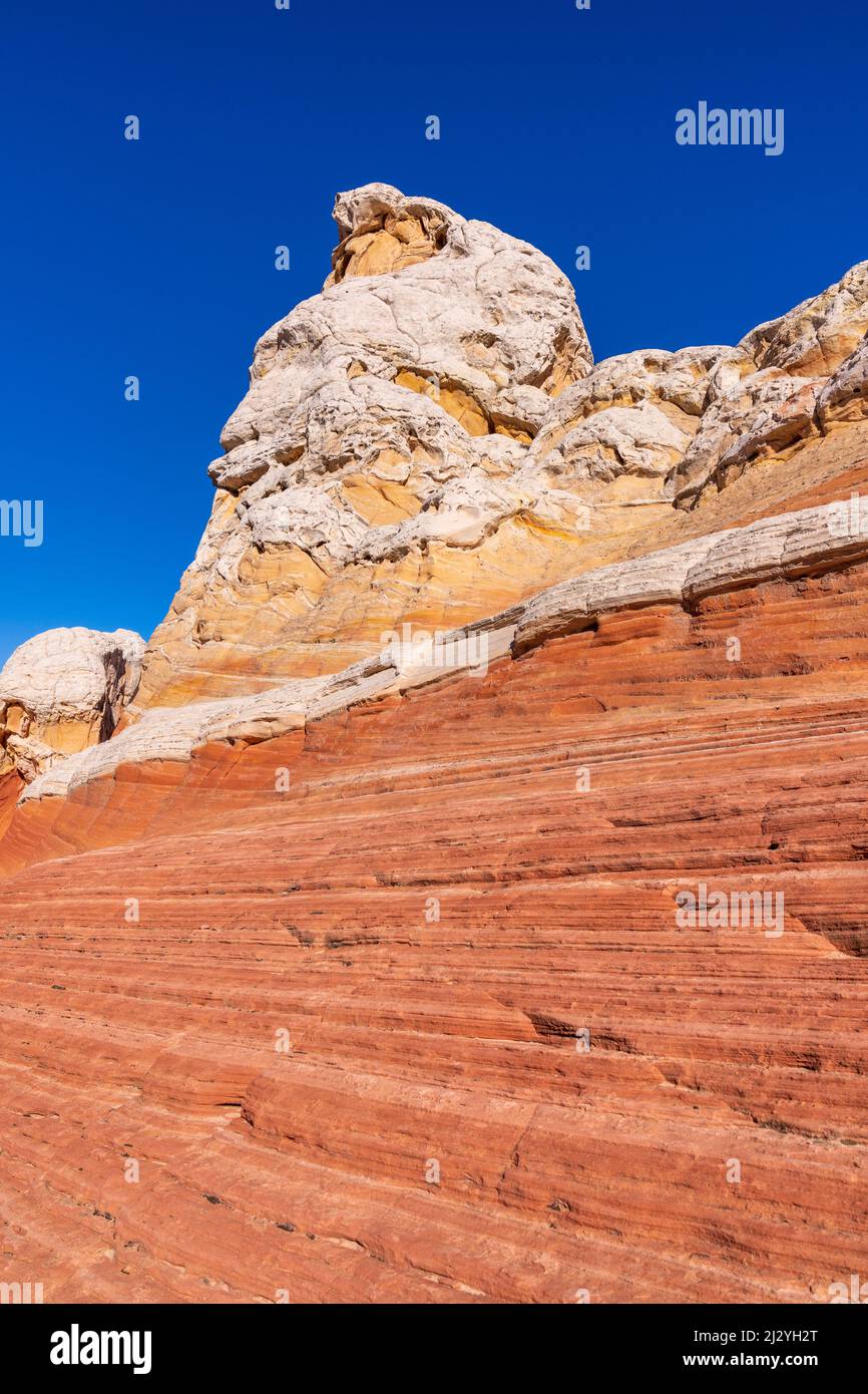 A vertical shot of White Pocket, Vermillion Cliffs National Monument ...