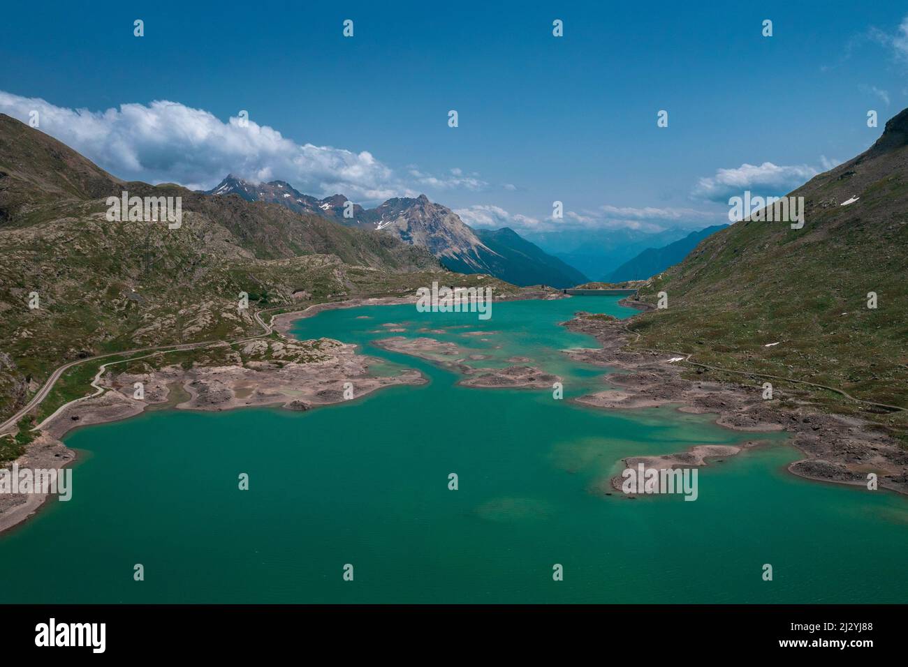 Aerial lago bianco bernina pass hi-res stock photography and images - Alamy