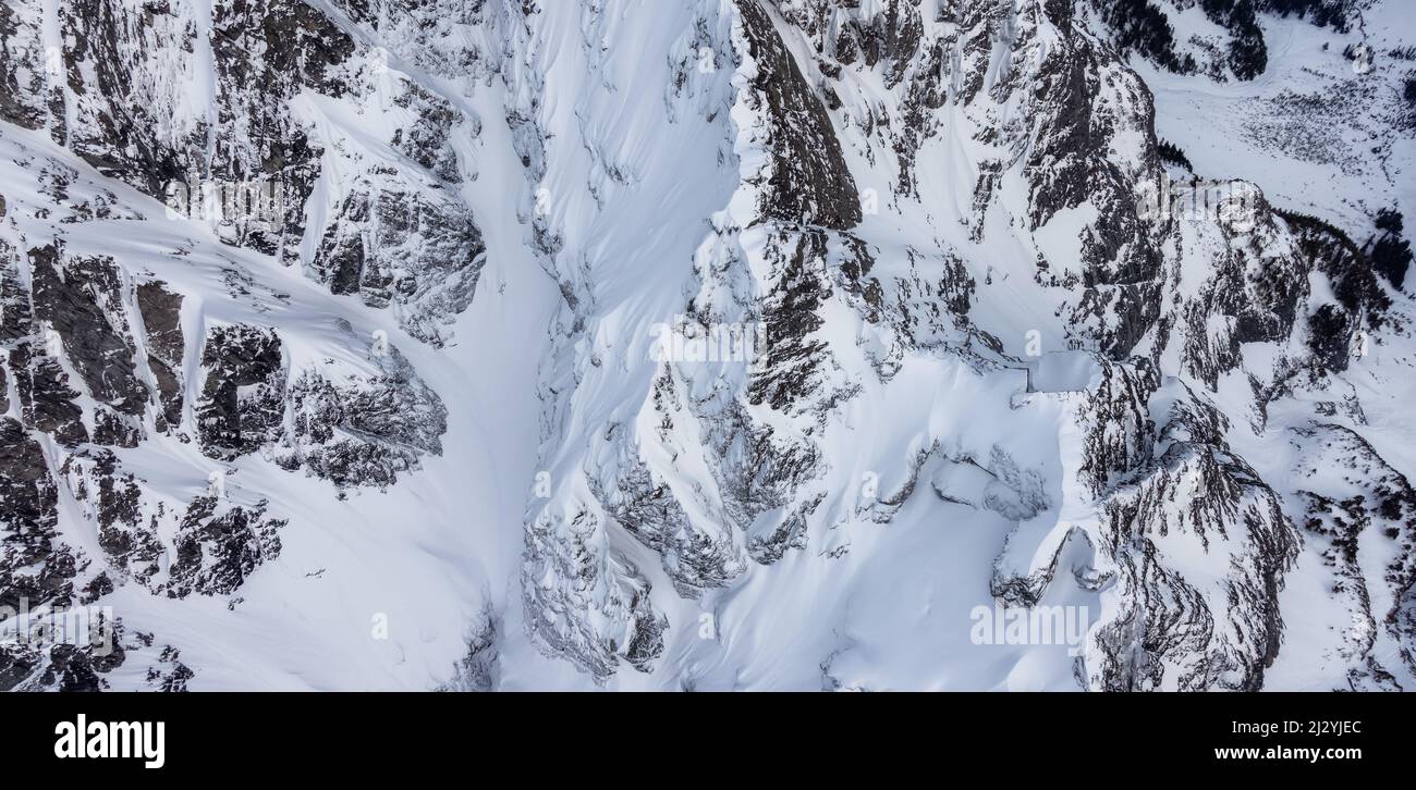 Aerial View of Mount Judge and Canadian Rocky Mountain Landscape Stock ...