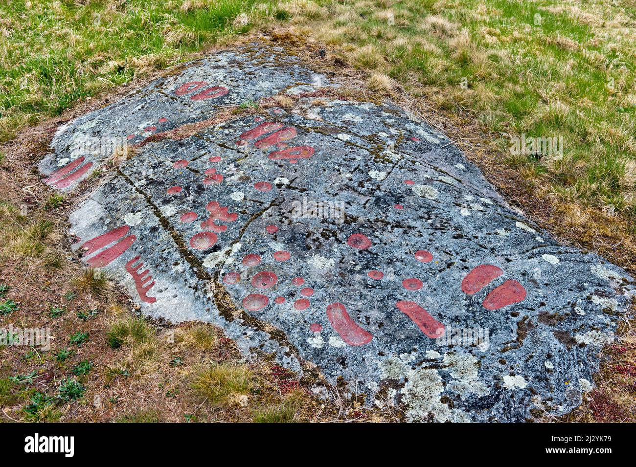 Stone age rock carving in Sweden Stock Photo - Alamy