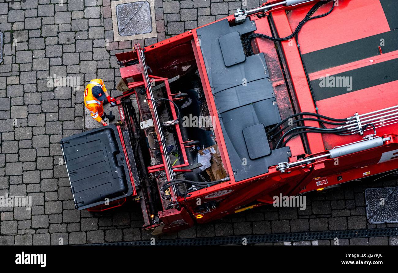 Epsom Surrey London UK, April 04 2022, Biffa Red Refuse Truck Or Lorry ...