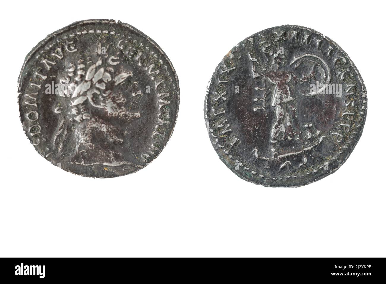 Roman coin - Roman denarius of Emperor Domitian Stock Photo - Alamy