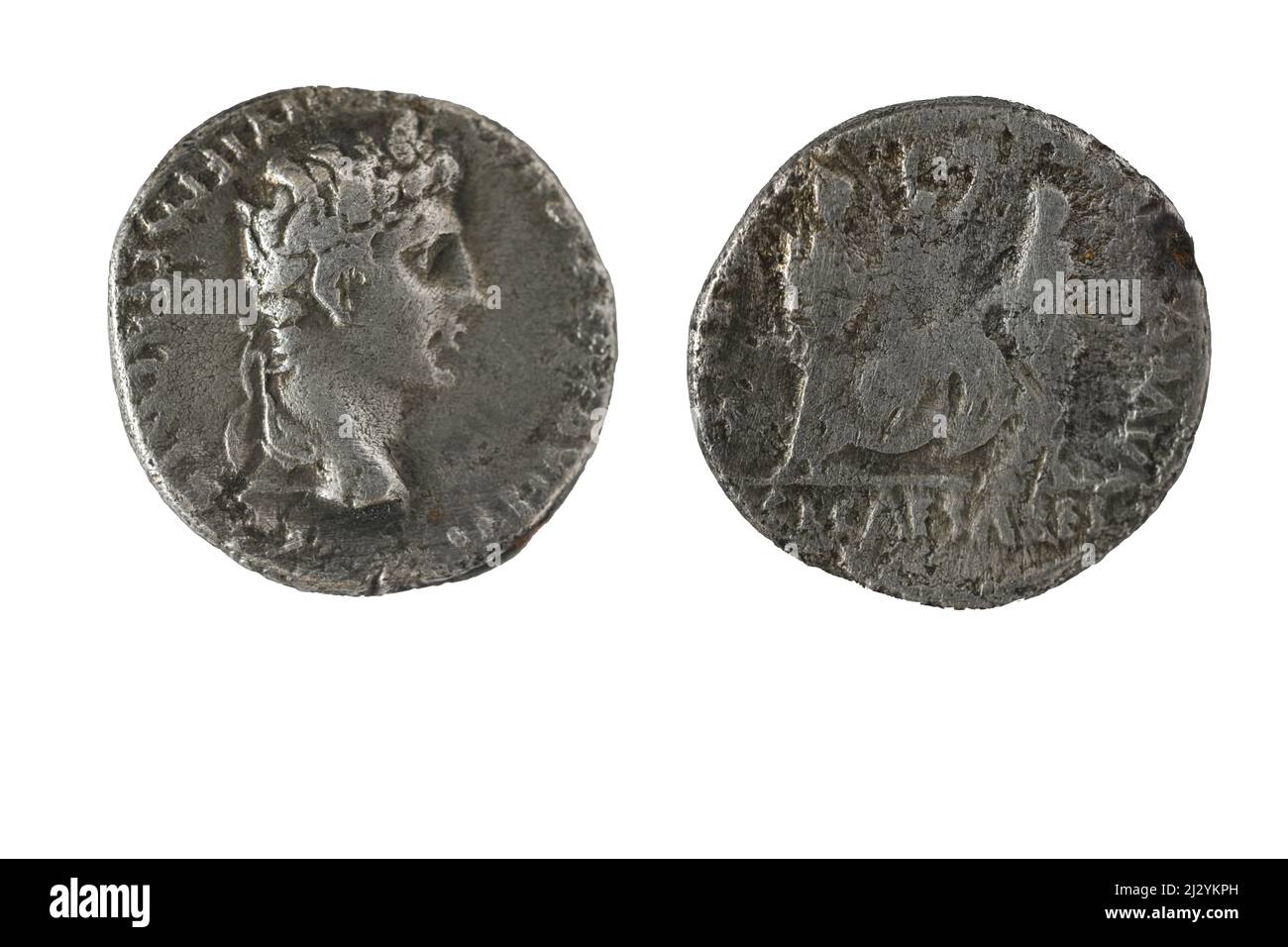 Roman coin - Roman denarius of the empire Stock Photo - Alamy