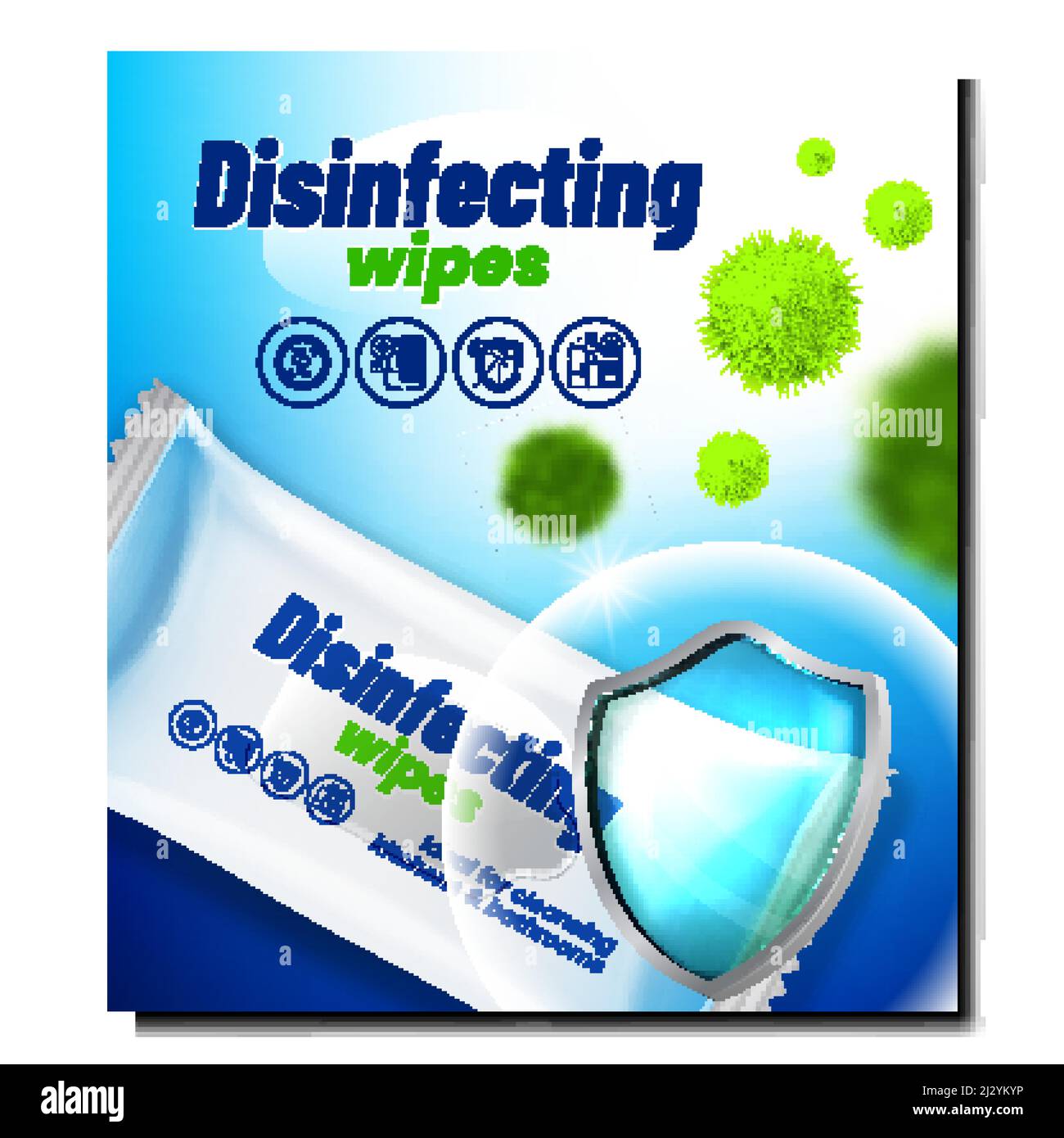 Disinfecting Wipes Creative Promo Banner Vector Stock Vector Image ...