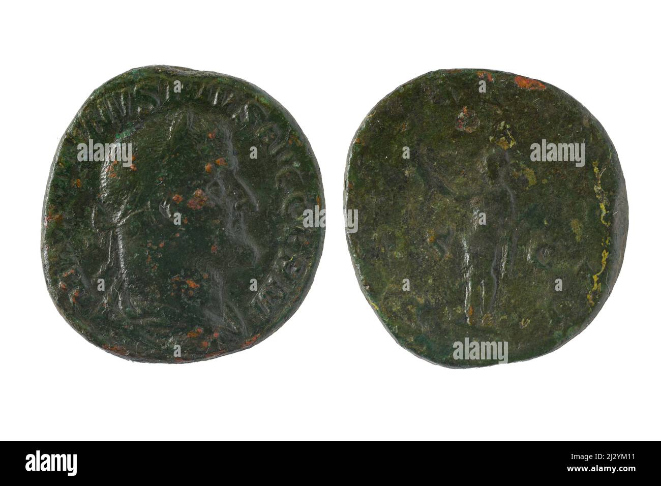 Roman coin - Roman Sestertius of the Empire Stock Photo - Alamy