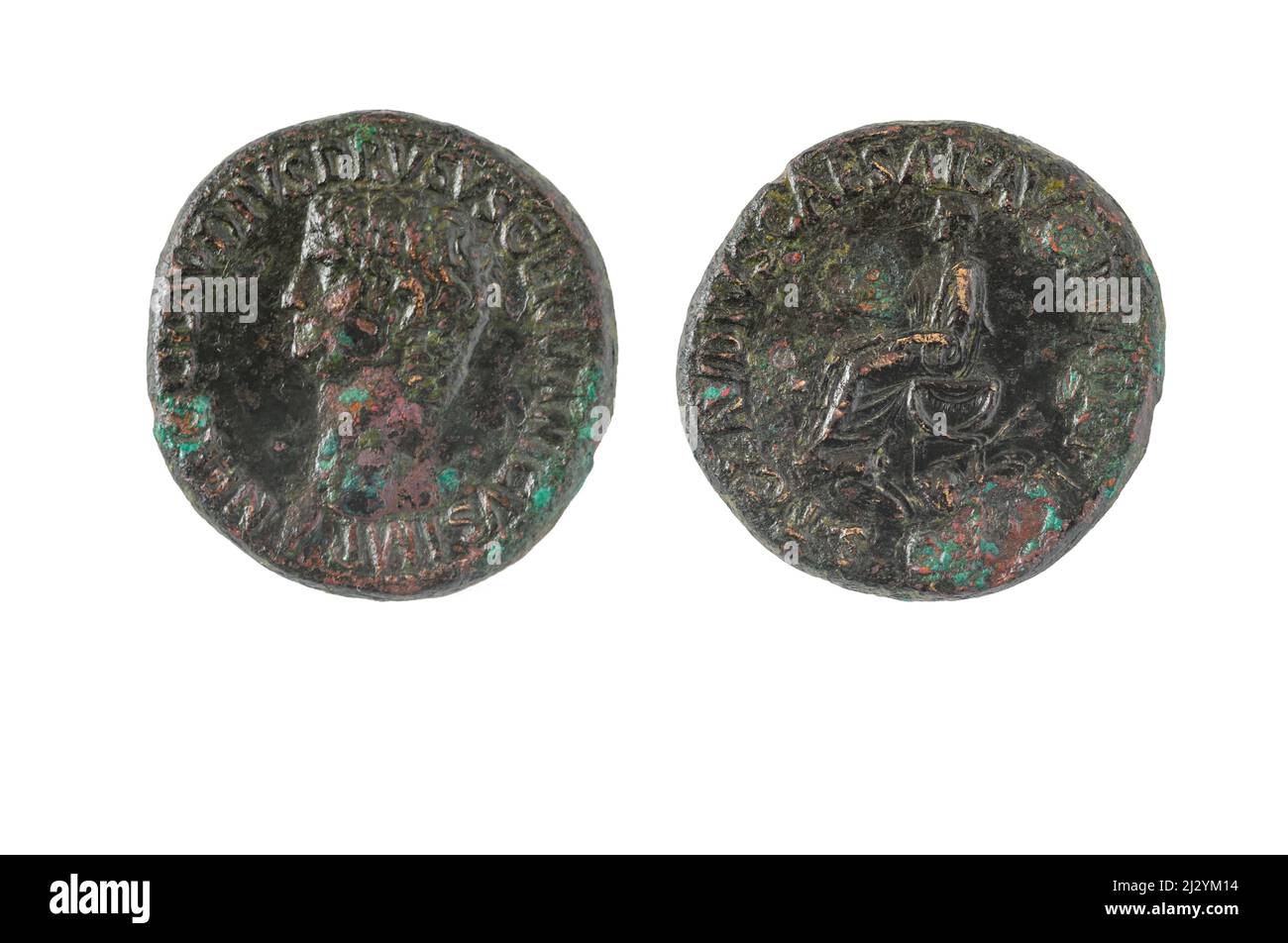 Roman coin - Roman Sestertius of the Empire Stock Photo - Alamy