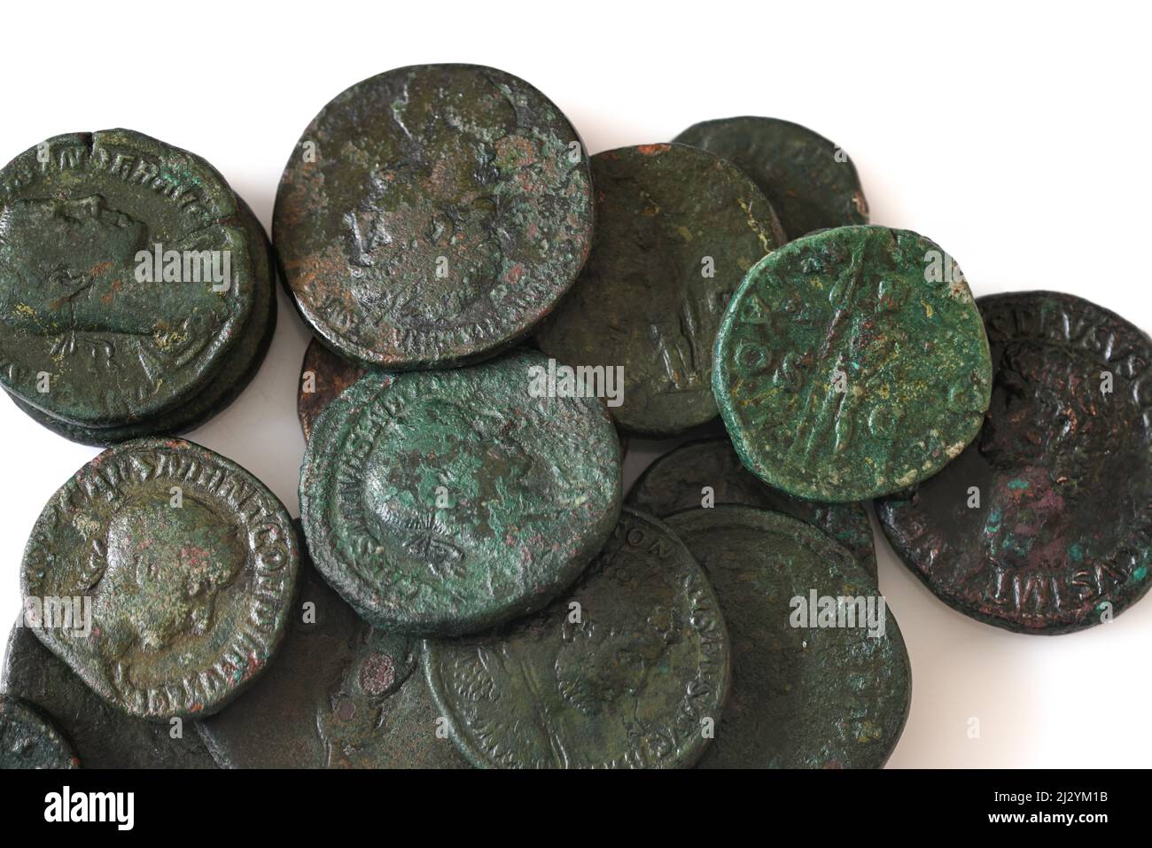 Roman coin - Roman Sestertius of the Empire Stock Photo - Alamy