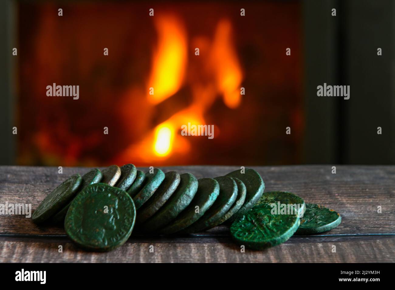 Roman coin - Roman Sestertius of the Empire Stock Photo - Alamy