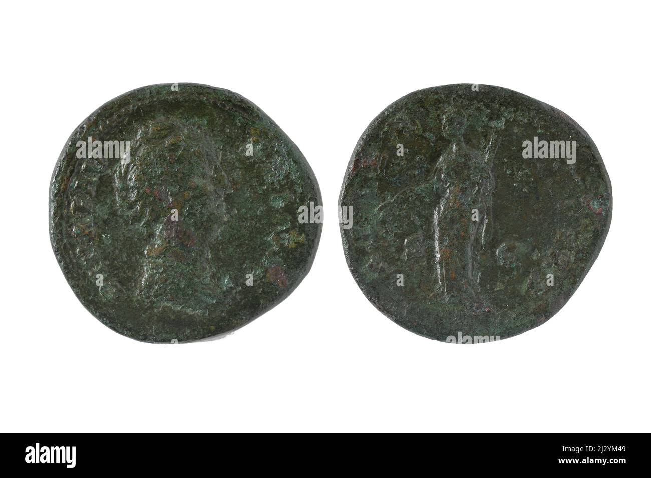 Roman coin - Roman Sestertius of the Empire Stock Photo - Alamy